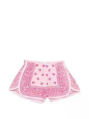 ORSINA Bandana-print Mini Shorts