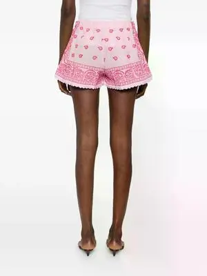 ORSINA Bandana-print Mini Shorts