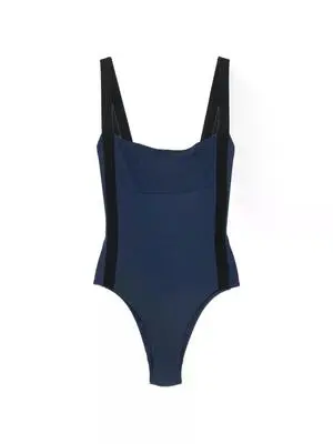 LAURA URBINATI Square-neck One-piece Swimsuit - Blue
