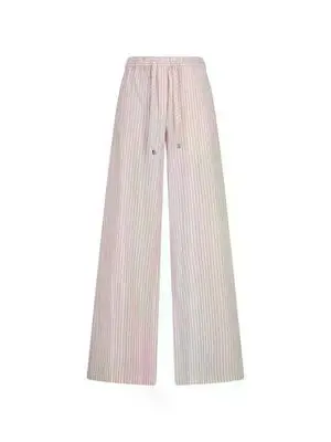 Attico Striped Drawstring Trousers - Pink