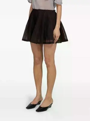 AMOMENTO Pleated Mini Skirt
