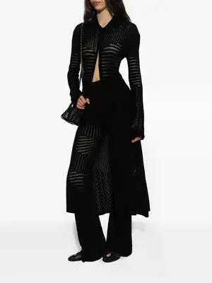 AKEP Open-knit Flared Trousers