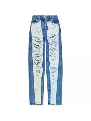 IRO PARIS Distressed Wide-leg Jeans