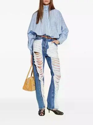IRO PARIS Distressed Wide-leg Jeans