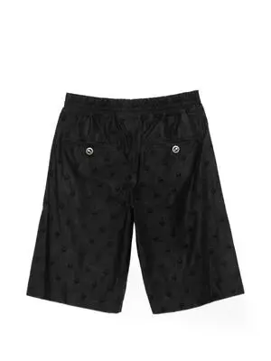 John Richmond Skull-embroidered Drawstring Shorts