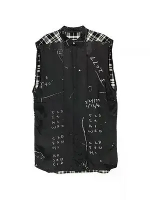 Rick Owens Sleeveless Plaid Shirt