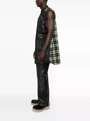 Rick Owens Sleeveless Plaid Shirt