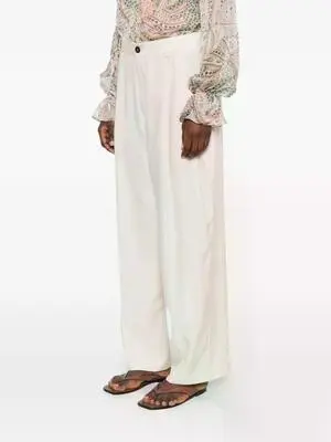 SOLOTRE Pleated Straight-leg Trousers