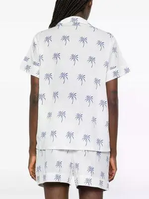 ELLEBLEU Palm-print Short-sleeve Shorts Set