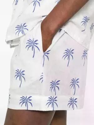 ELLEBLEU Palm-print Short-sleeve Shorts Set