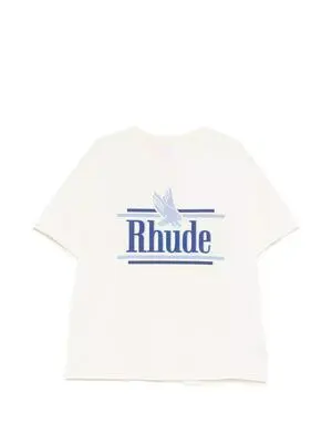 Rhude Crew Neck T-shirts Neutrals
