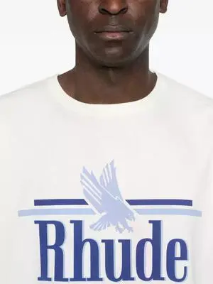 Rhude Crew Neck T-shirts - Neutrals
