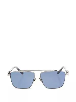 Dolce & Gabbana Square Frame Sunglasses With Logo Plaque - Silver
