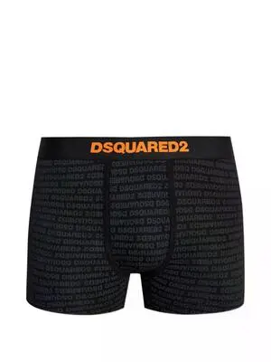 Dsquared2 Logo-print Elasticated-waistband Boxers - Black