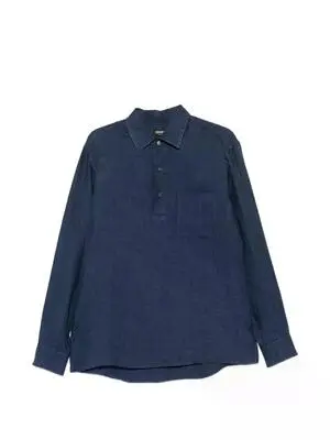 Zegna Button-up Chest-pocket Polo Shirt - Blue