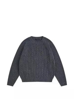 Gosha Rubchinskiy Cable-knit Flecked Wool Sweater - Grey
