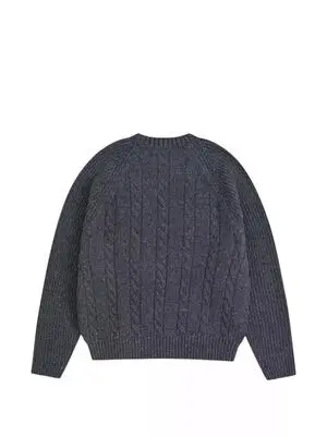 Gosha Rubchinskiy Cable-knit Flecked Wool Sweater - Grey