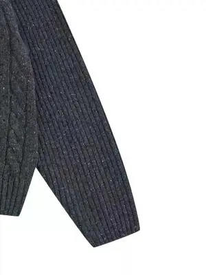 Gosha Rubchinskiy Cable-knit Flecked Wool Sweater - Grey