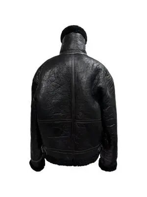 Balenciaga Crinkled Shearling-lined Jacket