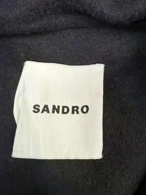 Sandro Zip-up Hooded Coat With Drawstring Waist