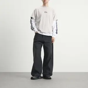 Balenciaga Metal Merch Double T-shirt - Light Grey/white