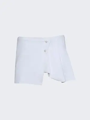 Alexander Wang Pleated Wrap Mini Skirt - White