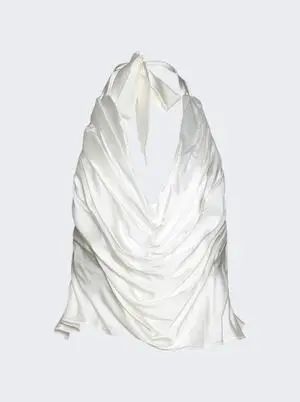 DI PETSA Lunar Draped Silk Halterneck Top