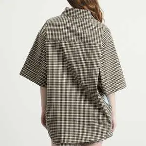 Martine Rose Checked Oversized Polo Shirt