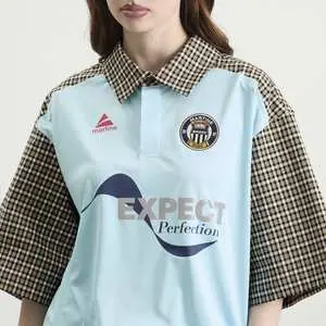 Martine Rose Checked Oversized Polo Shirt