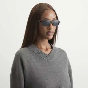Gucci Gg2152s Rectangle Sunglasses - Black/grey