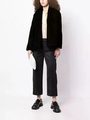 UMA WANG Velvet-effect Open-front Jacket