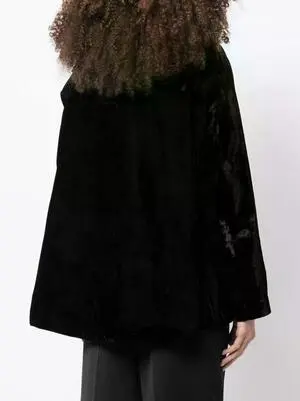 UMA WANG Velvet-effect Open-front Jacket