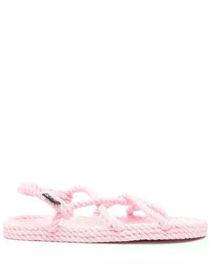 NOMADIC STATE OF MIND Twisted Raffia Sandals - Pink