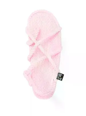 NOMADIC STATE OF MIND Twisted Raffia Sandals - Pink