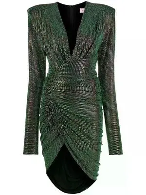 Alexandre Vauthier Crystal-embellished Wrap Dress