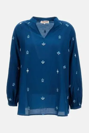 EMPORIO SIRENUSE Ilizia Ballerina Blouse - Blue