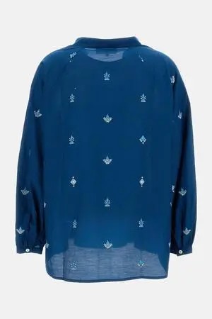 EMPORIO SIRENUSE Ilizia Ballerina Blouse - Blue