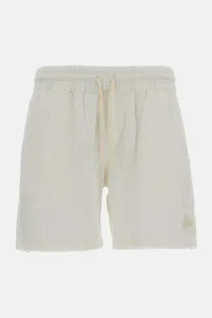 Portuguese Flannel Trousers With Natural Ramie Embroidery - White