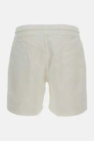 Portuguese Flannel Trousers With Natural Ramie Embroidery