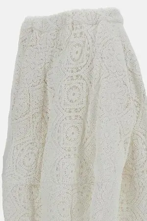 Comme Des Garçons Embroidered Midi Skirt