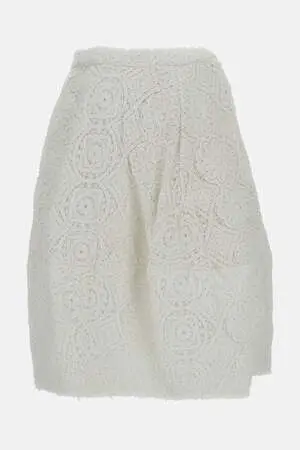Comme Des Garçons Embroidered Midi Skirt
