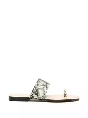 MARIA LUCA Toe-ring Flat Sandals - Black