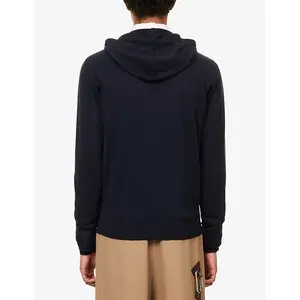 John Smedley Carty Merino Wool Zip-up Hoodie - Midnight
