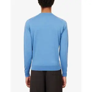 John Smedley Lundy Crewneck Merino Wool Jumper - Chambray Blue