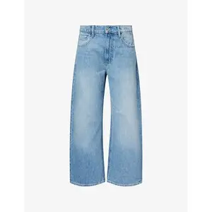 Paige Wide Leg Cropped Denim Jeans