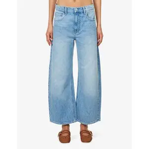 Paige Wide Leg Cropped Denim Jeans