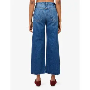 MOTHER The Dodger Button Flood Straight-leg Denim Jeans