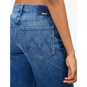 MOTHER The Dodger Button Flood Straight-leg Denim Jeans