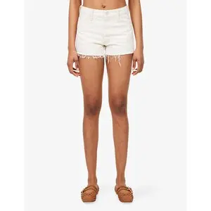 MOTHER The Dodger Frayed Denim Shorts
