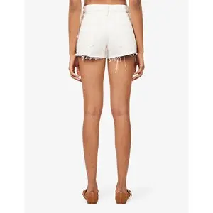 MOTHER The Dodger Frayed Denim Shorts